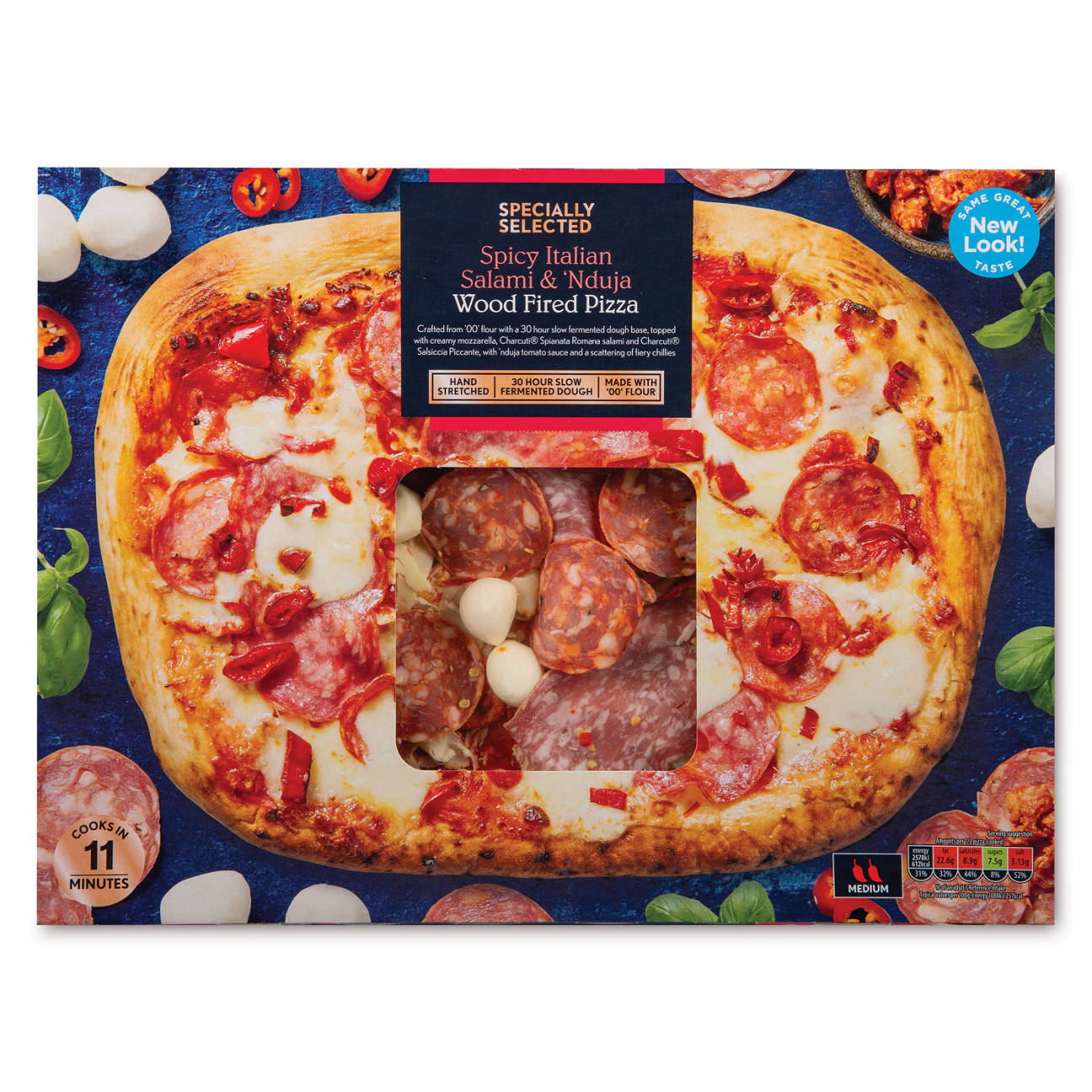 Spicy Italian Salami & 'Nduja Wood Fired Sourdough Pizza | ALDI UK